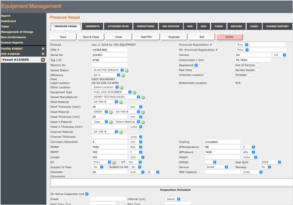 AbaData Pressure Equipment Management | Asset Management Simplified