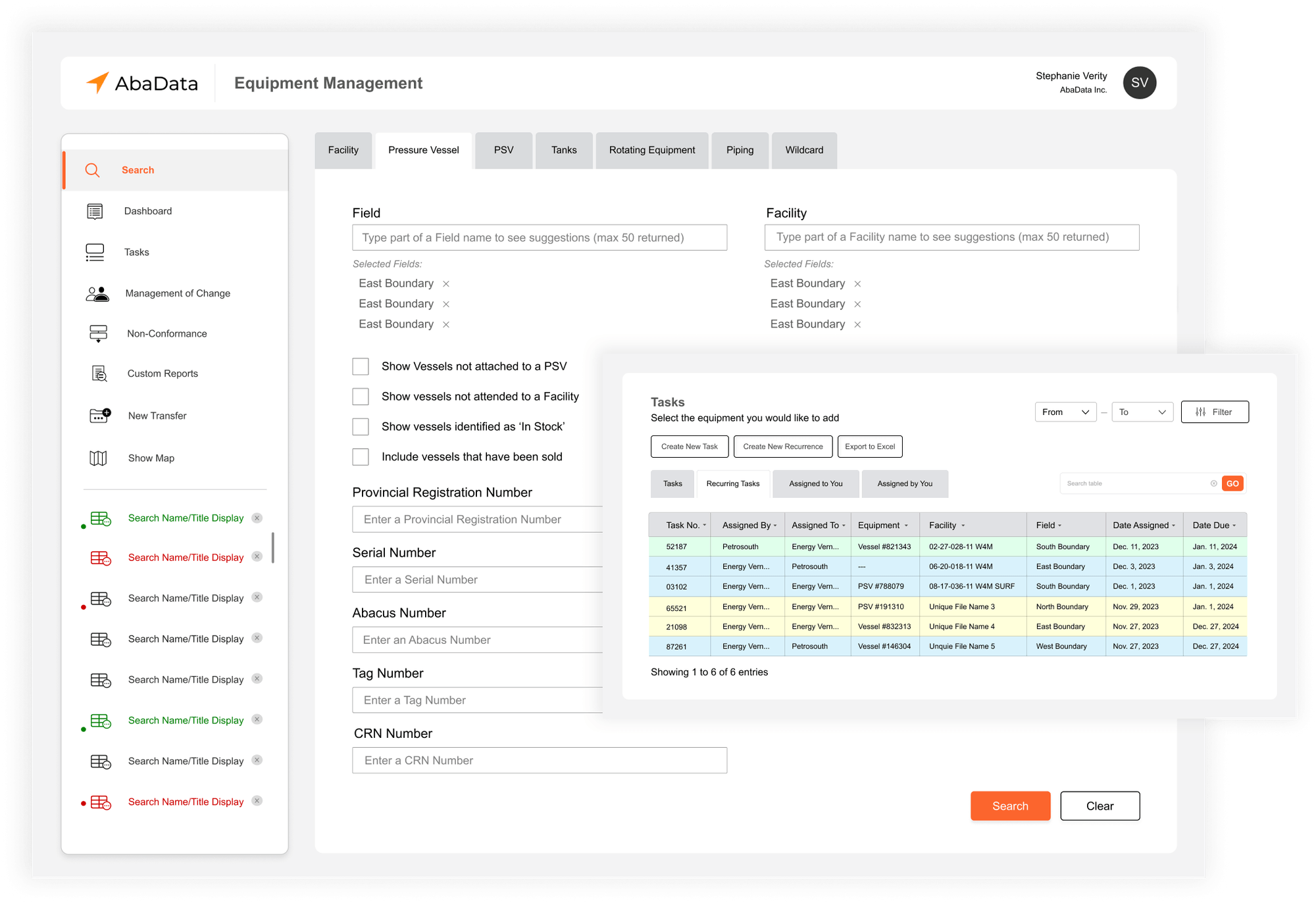 AbaData Pressure Equipment Management | Asset Management Simplified